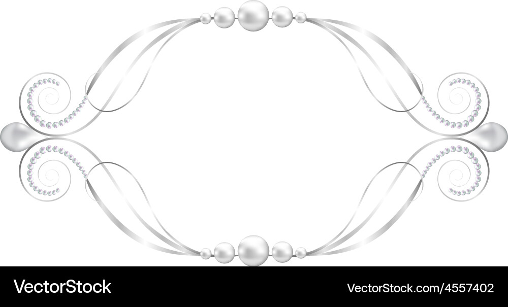 Jewelry floral frame Royalty Free Vector Image