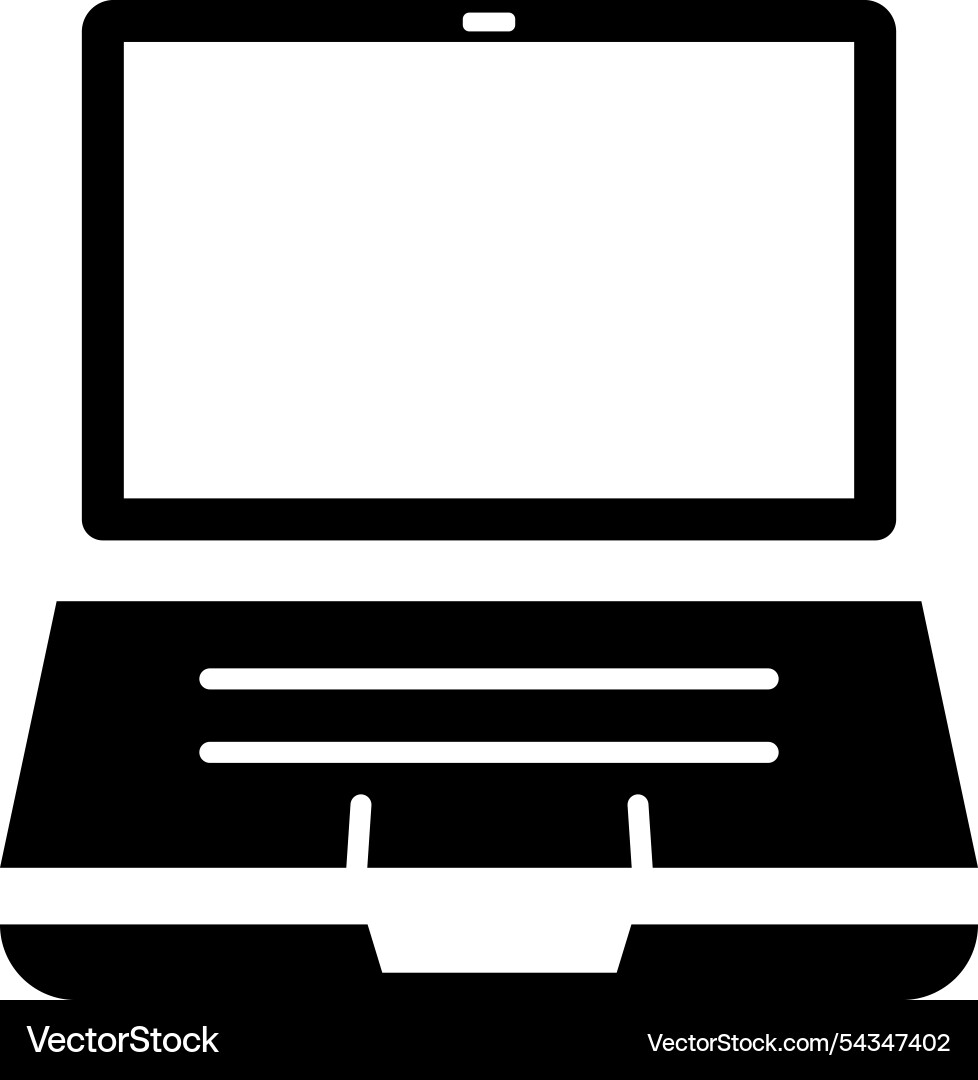 Laptop icon logo design template isolated Vector Image