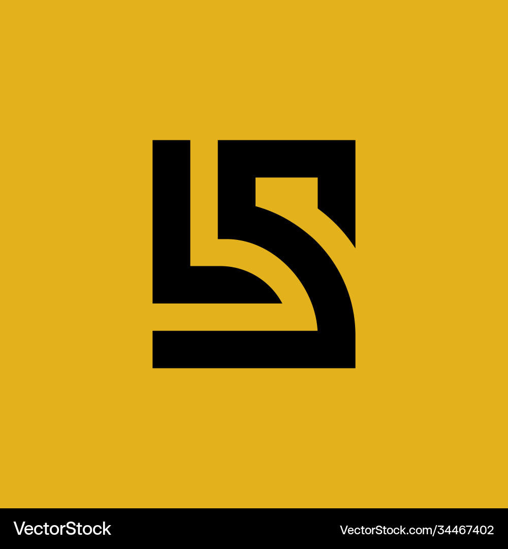 Modern LS/SL Monogram Logo Royalty Free Vector Image