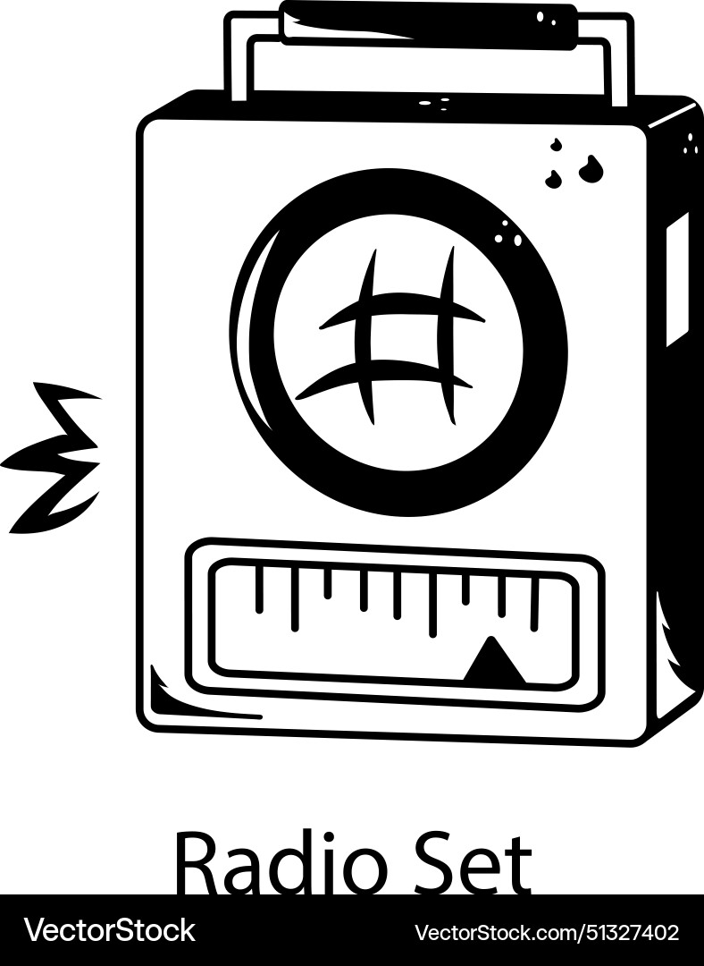 Radio set Royalty Free Vector Image - VectorStock
