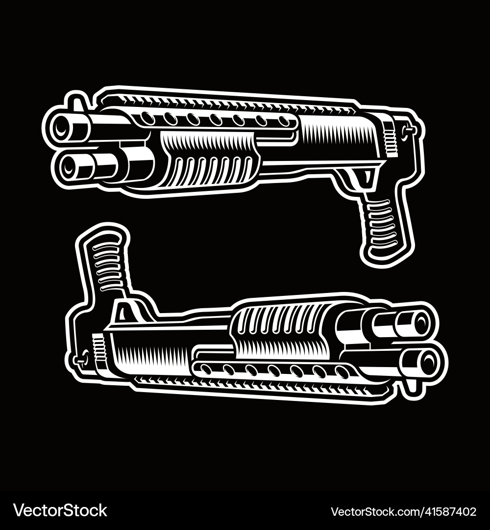 Shotgun logo Royalty Free Vector Image - VectorStock