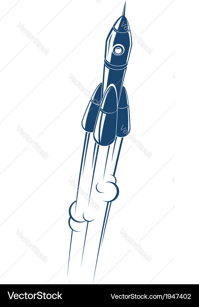 Speeding rocket Royalty Free Vector Image - VectorStock
