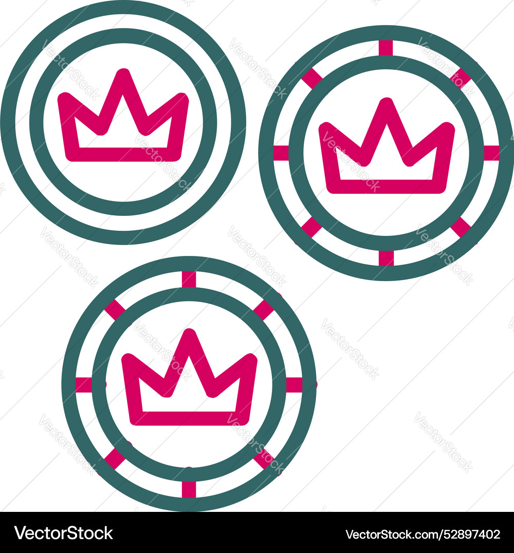 Tokens icon design Royalty Free Vector Image - VectorStock