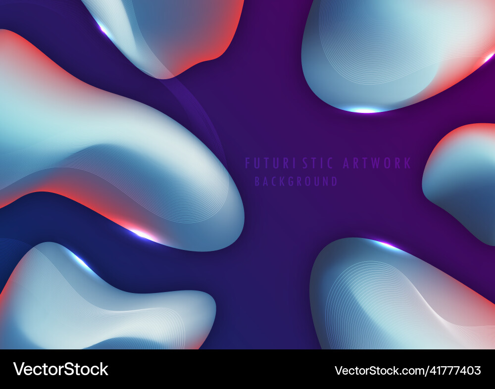 Abstract futuristic shape design artwork Vector Image