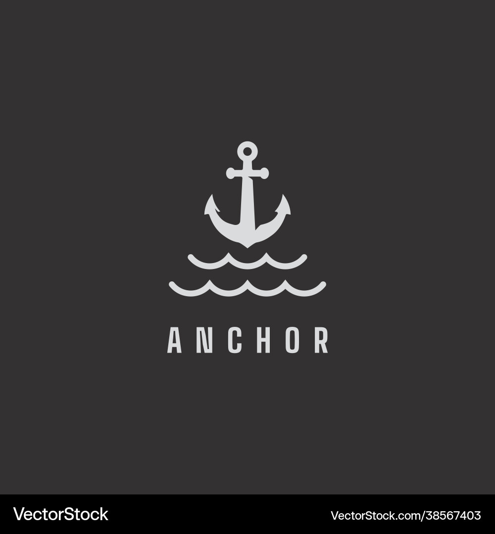 Anchor logo design Royalty Free Vector Image - VectorStock