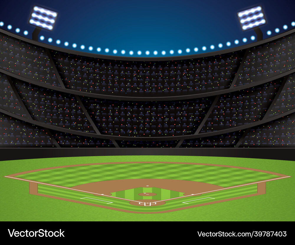 Baseball field Royalty Free Vector Image - VectorStock