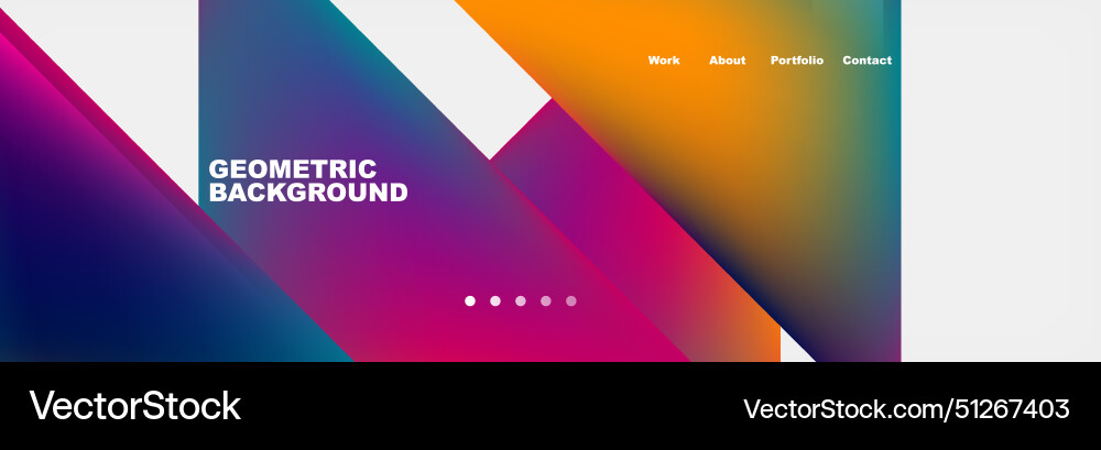 Gradient triangles composition with bright fluid Vector Image