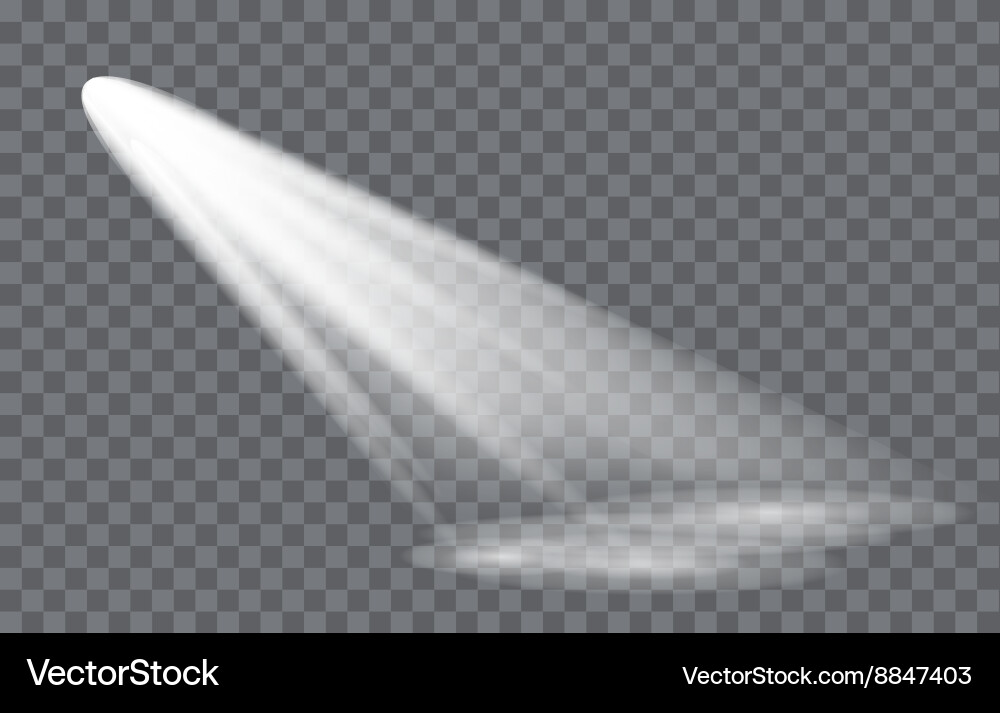 Light effect spotlight with transparent background