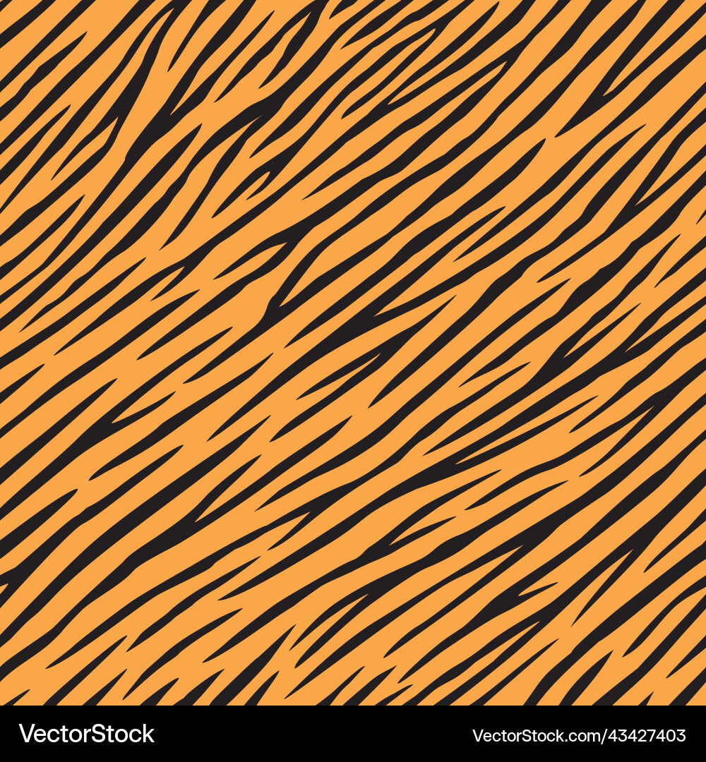 Seamless tiger pattern Royalty Free Vector Image