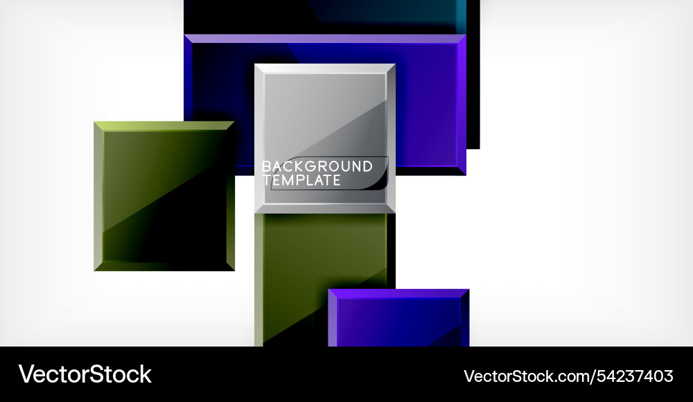 Square shape color abstract geometry Royalty Free Vector