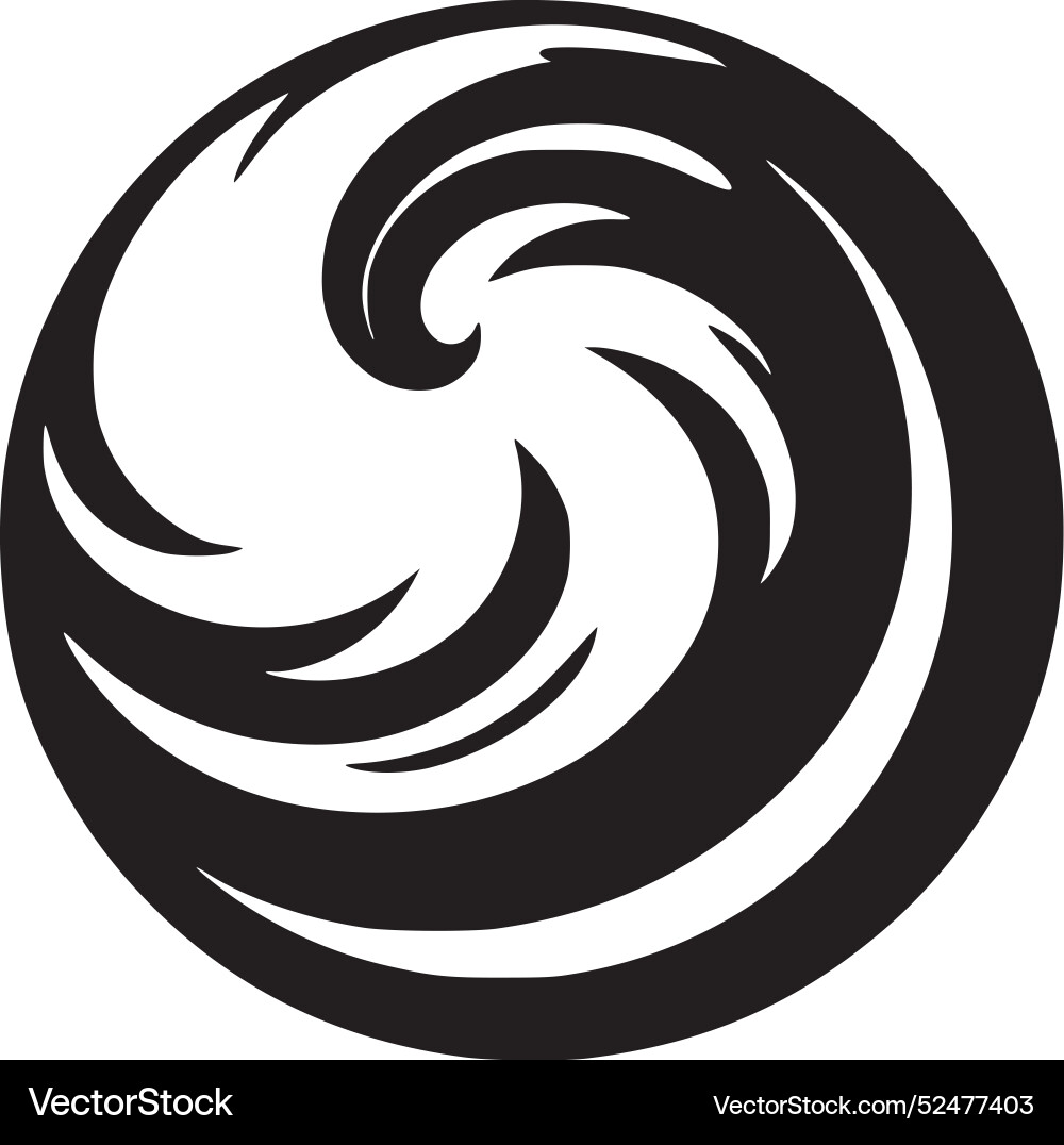 Water - minimalist and flat logo Royalty Free Vector Image