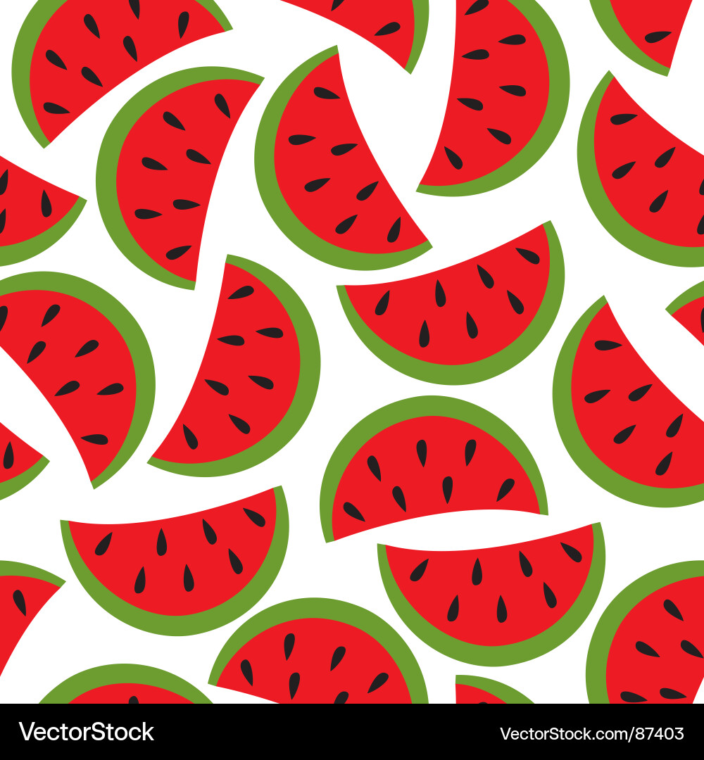 Watermelon seamless background Royalty Free Vector Image