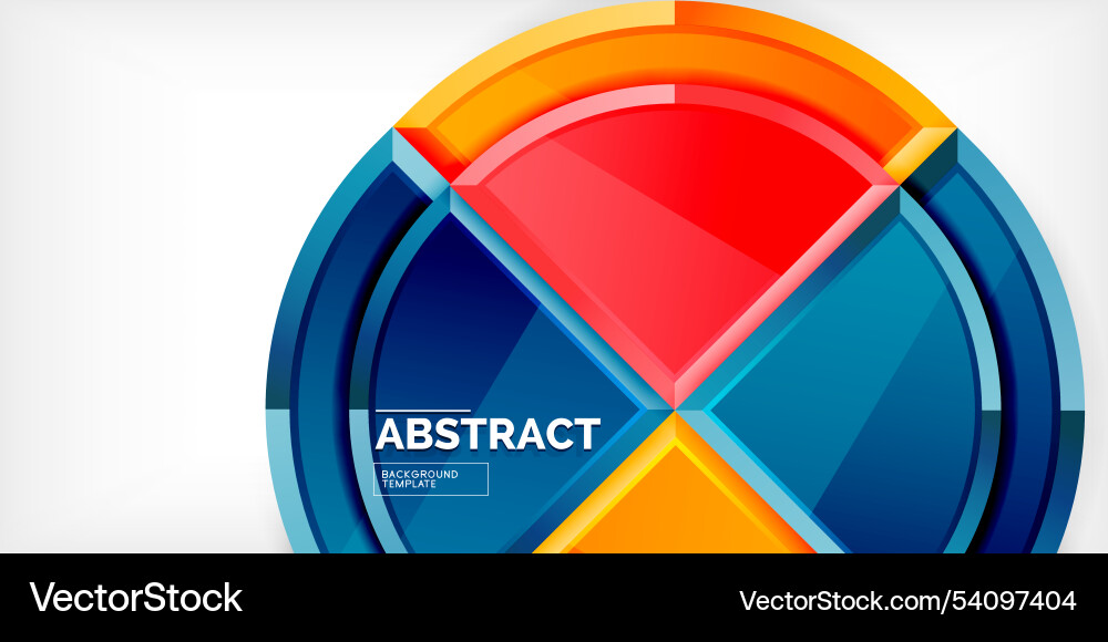 Abstract background - circles and round triangles Vector Image