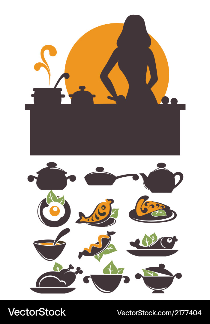 Cooking time Royalty Free Vector Image - VectorStock