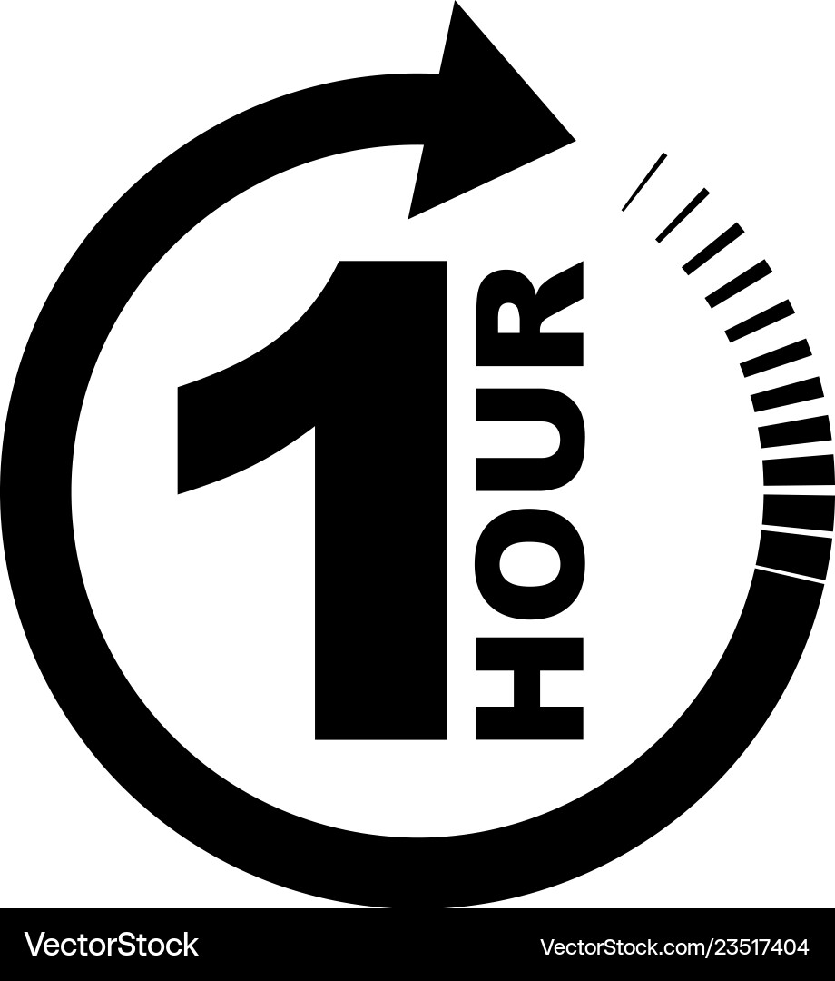 Hour Arrow Icon - Time Management Royalty Free Vector Image