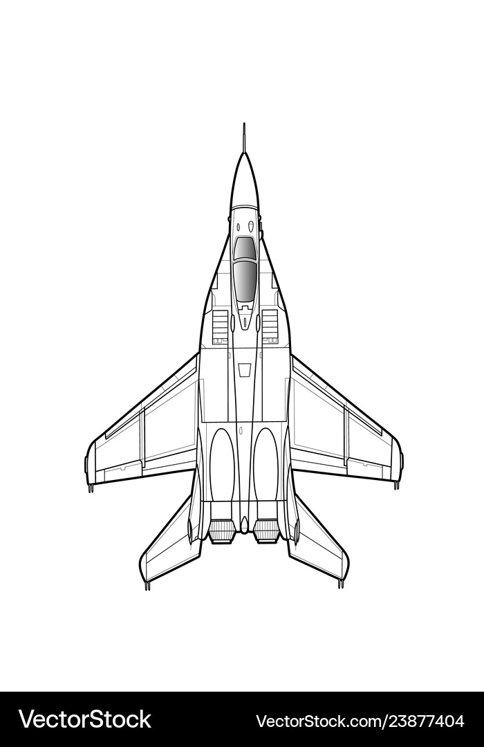 Modern russian jet fighter aircraft draw – Lizenzfreie Vektorgrafik ...