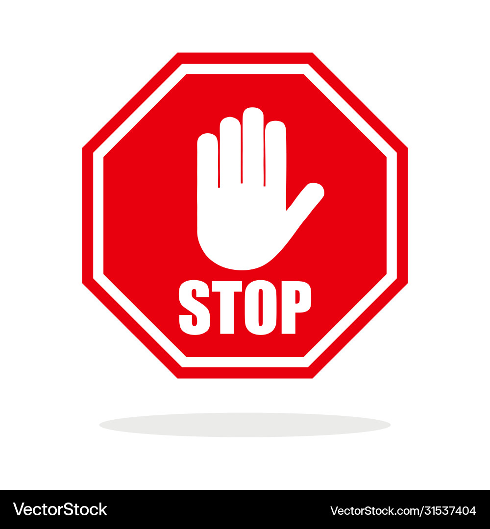 Red Stop Sign Illustration Royalty Free Vector Image