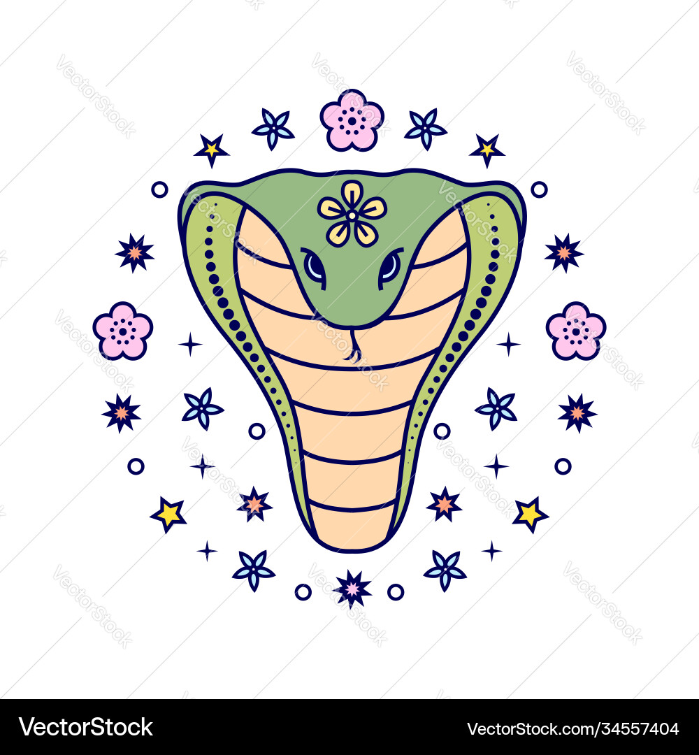 Snake chinese zodiac sign Royalty Free Vector Image