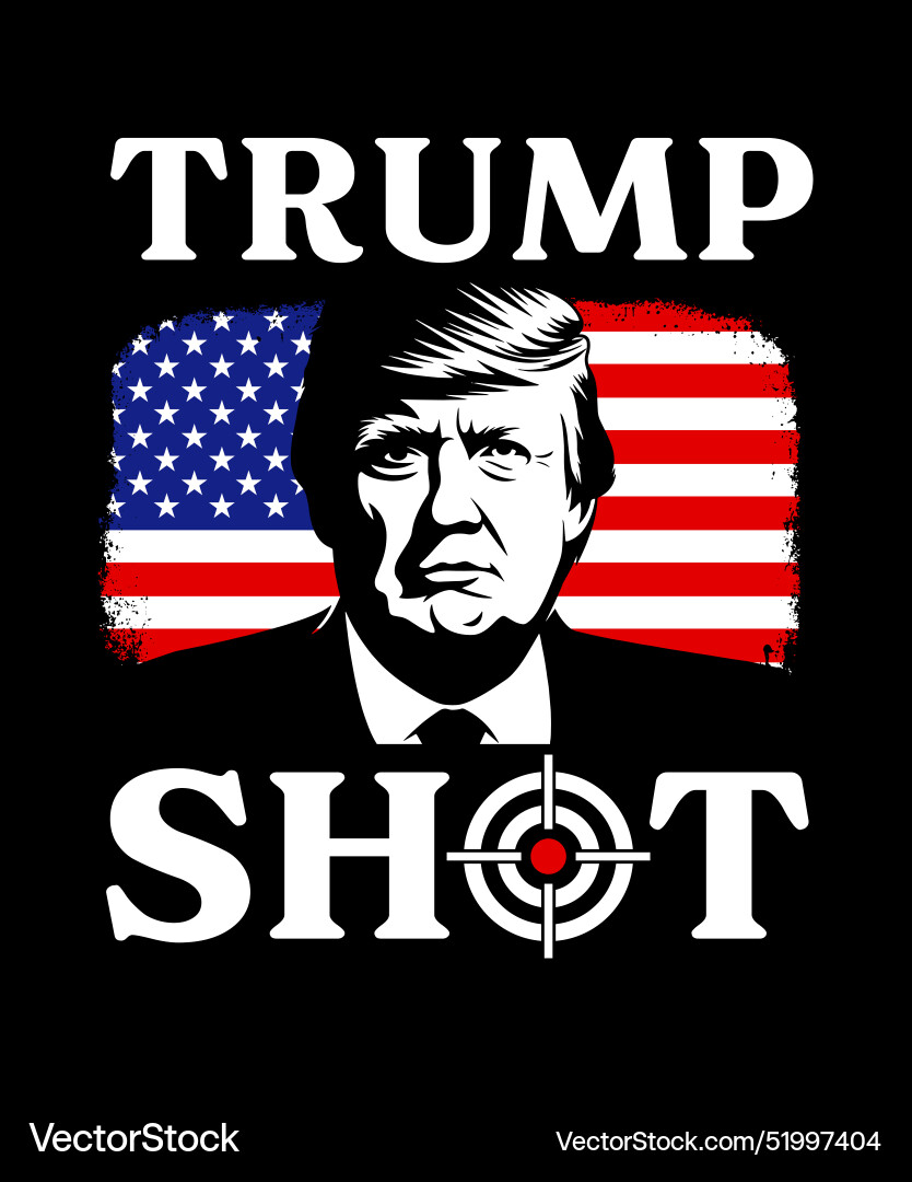 Trump shot Royalty Free Vector Image - VectorStock