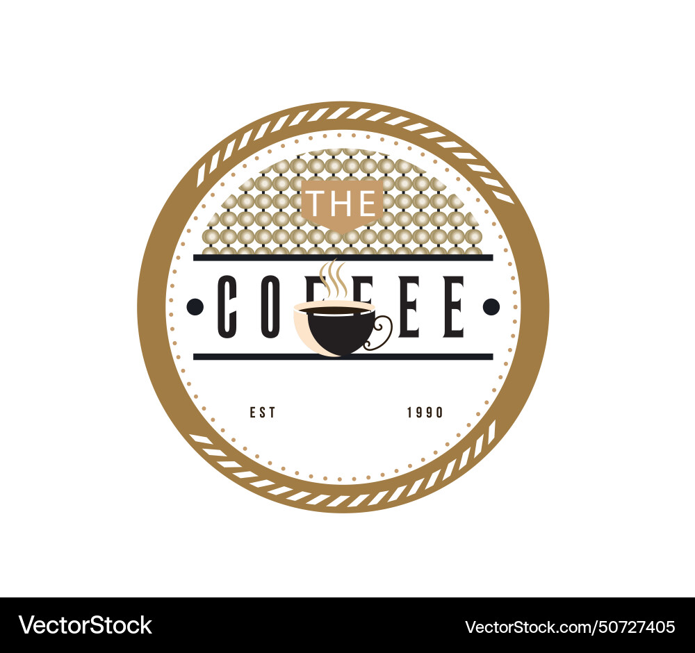 Abstract best coffee shop logo design Royalty Free Vector