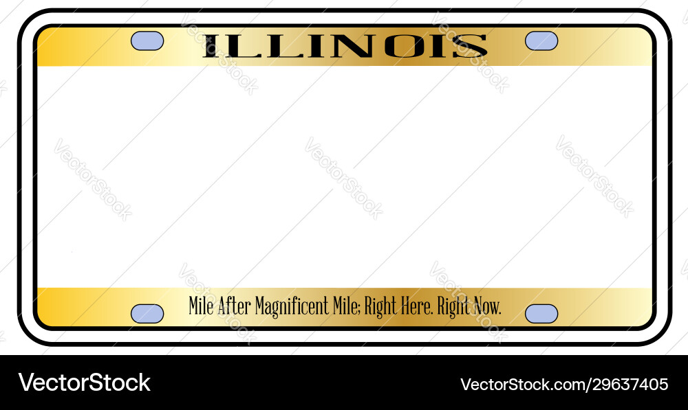 illinois blank license plate