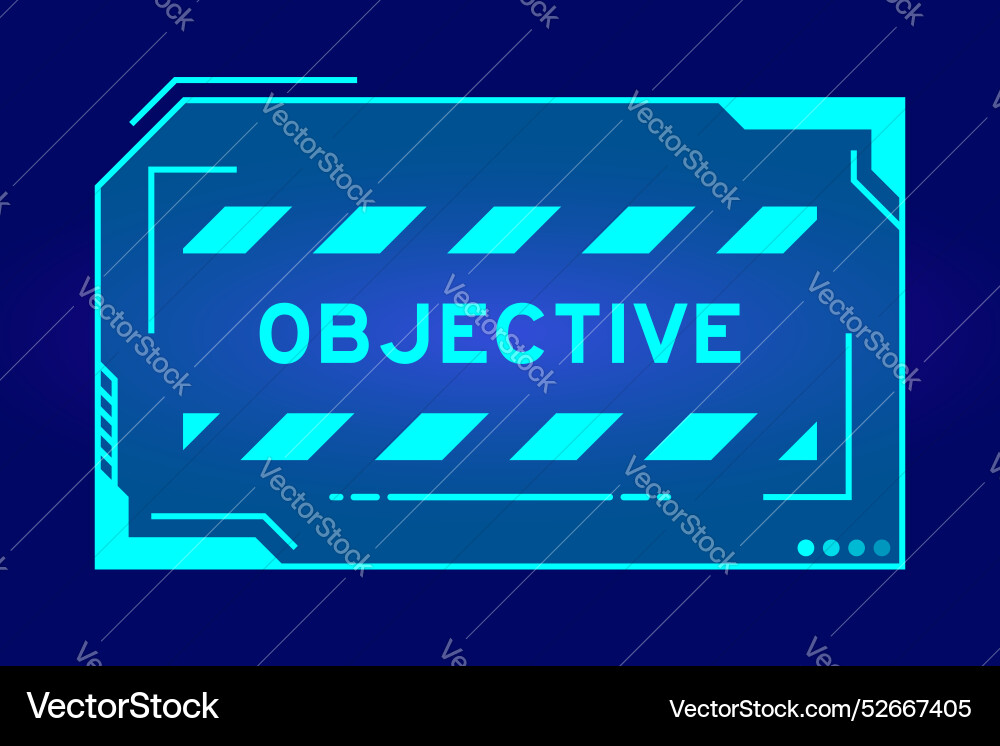 Futuristic hud banner that have word objective Vector Image