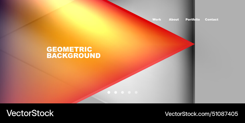 Geometric background with a red triangle Vector Image
