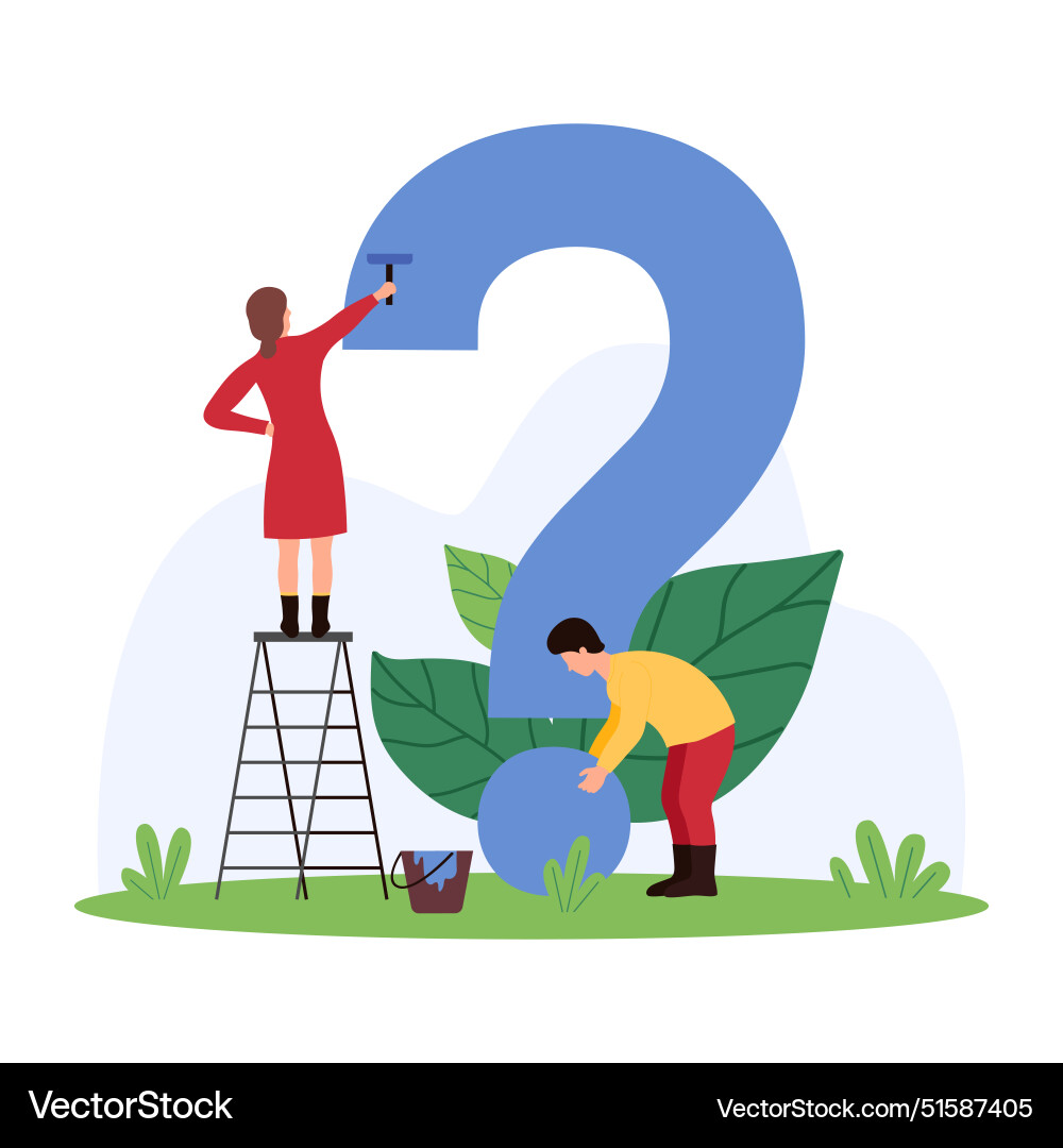 Online search for answer to question solution Vector Image