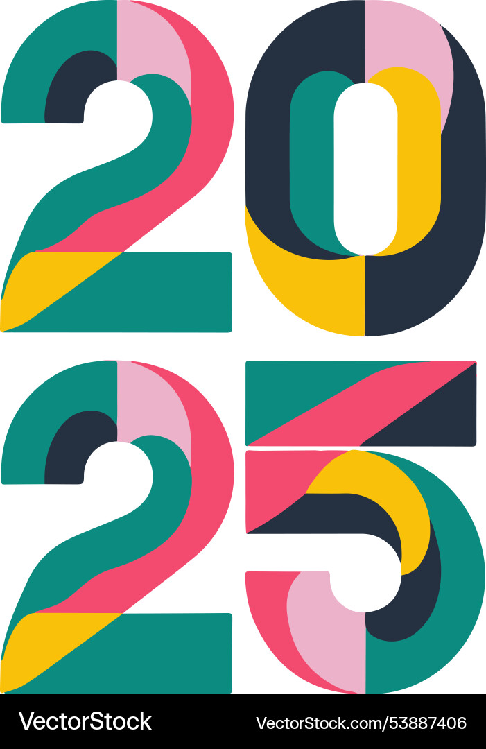 A fresh take on 2025 Royalty Free Vector Image