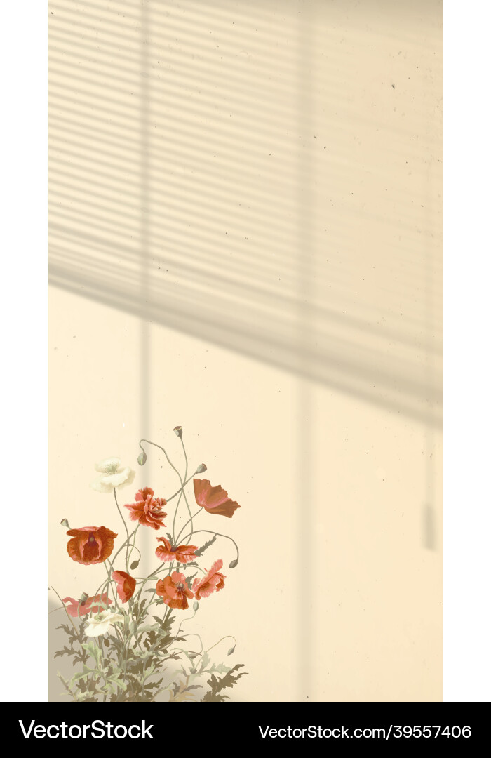 Aesthetic flower wallpaper background Royalty Free Vector