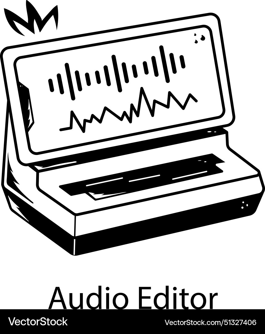 Audio editor Royalty Free Vector Image - VectorStock