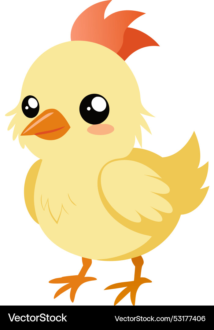 Baby chicken color 7 Royalty Free Vector Image