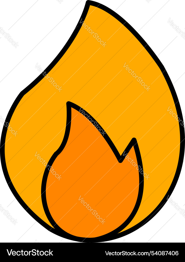 Burn line filled icon design Royalty Free Vector Image