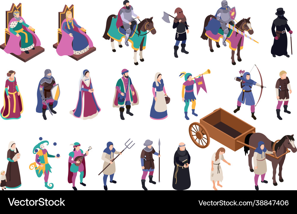 Isometric Monk Vector Images (over 300)
