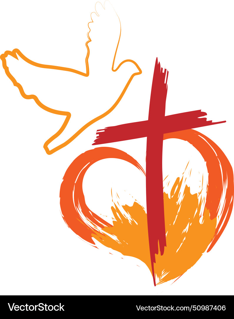 Pentecost sunday holy spirit fire Royalty Free Vector Image