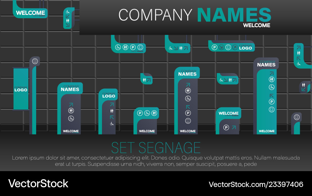Signage Collection Royalty Free Vector Image - VectorStock