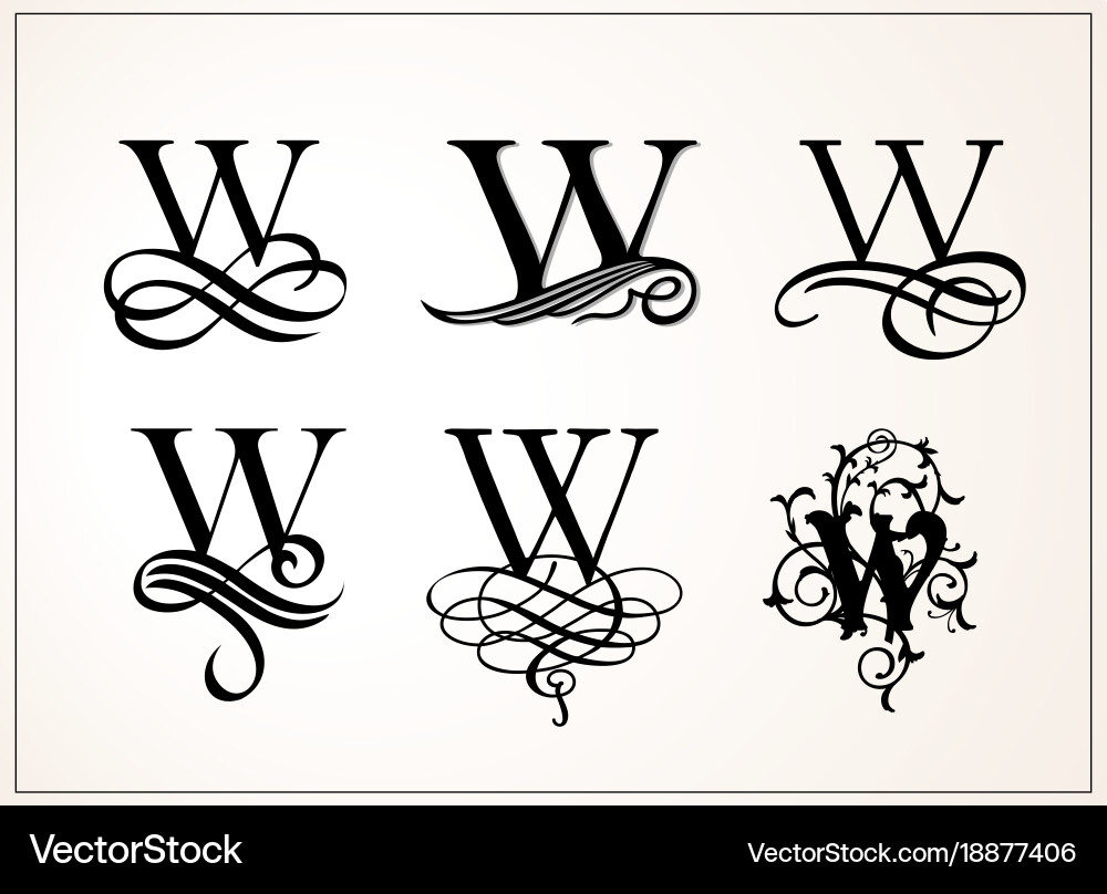 Calligraphy Letter W Vector Images (over 3,900)
