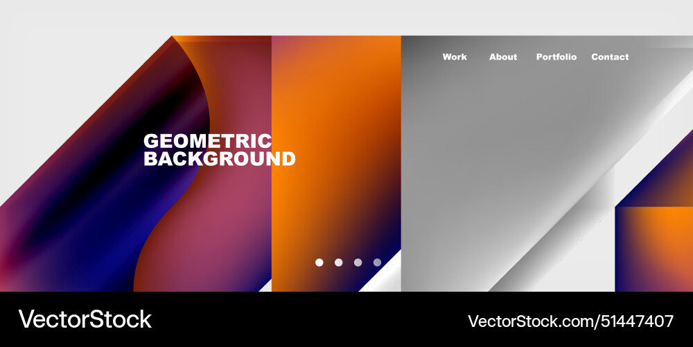 Abstract geometric shapes web design page Vector Image