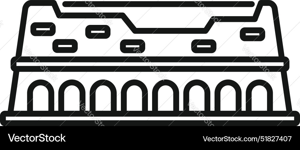 Ancient roman colosseum building representing Vector Image