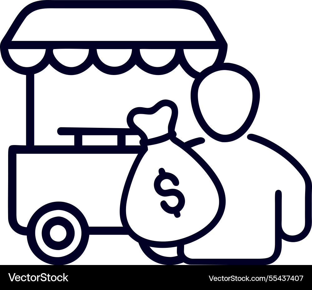 Food business transaction icon Royalty Free Vector Image