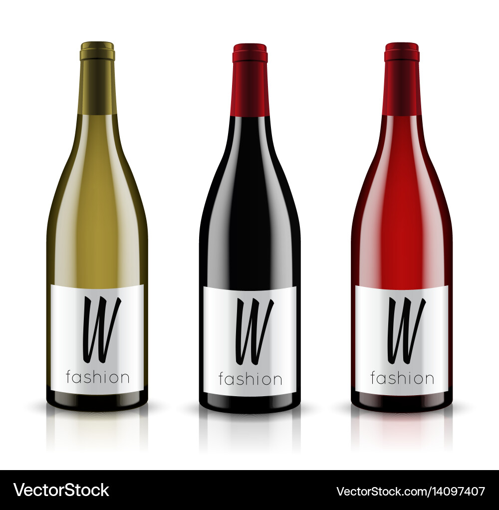 Mockup wine bottle design Royalty Free Vector Image