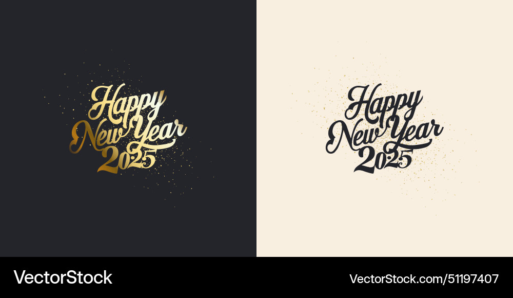 Modern happy new year design 2025 Royalty Free Vector Image
