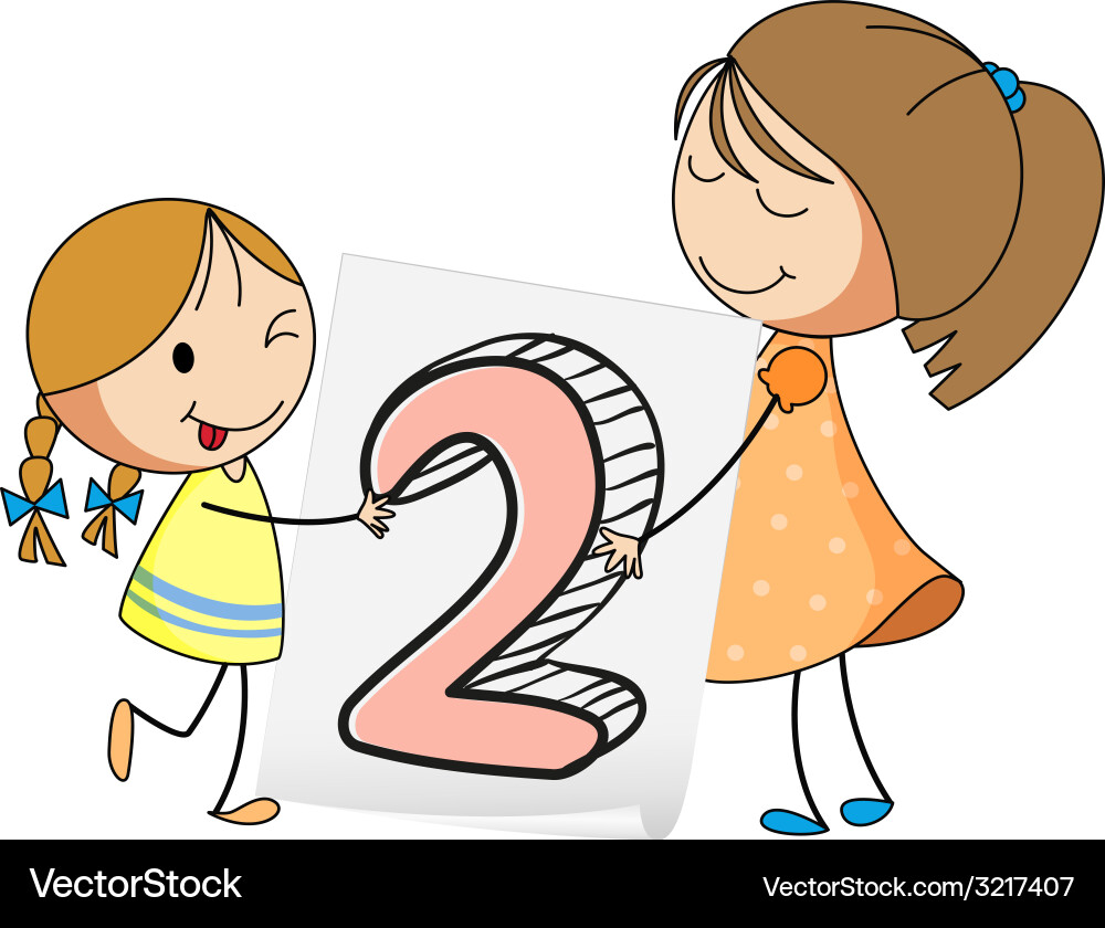 Number two Royalty Free Vector Image - VectorStock