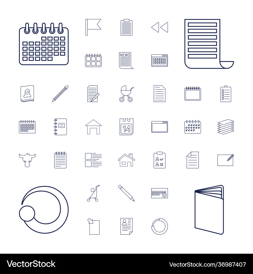 Page icons Royalty Free Vector Image - VectorStock
