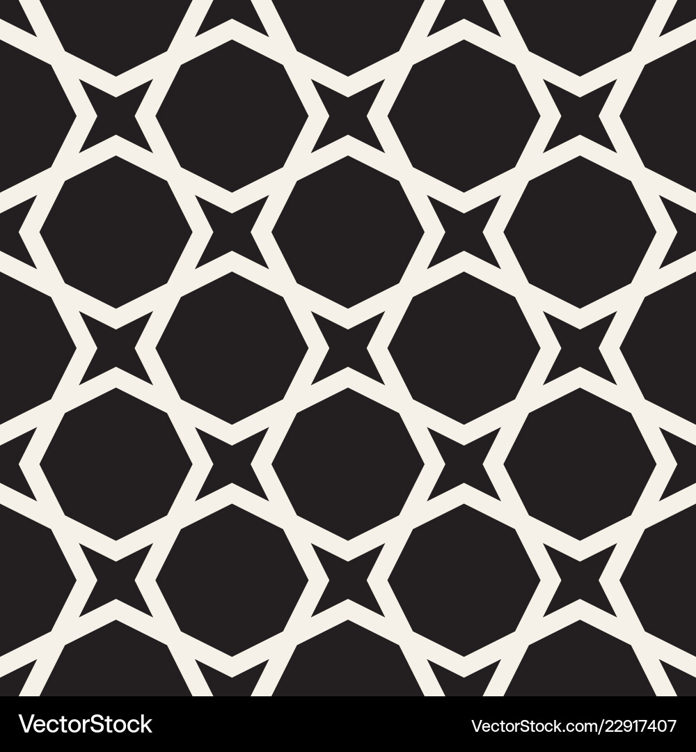 Seamless star shape geometric pattern simple Vector Image