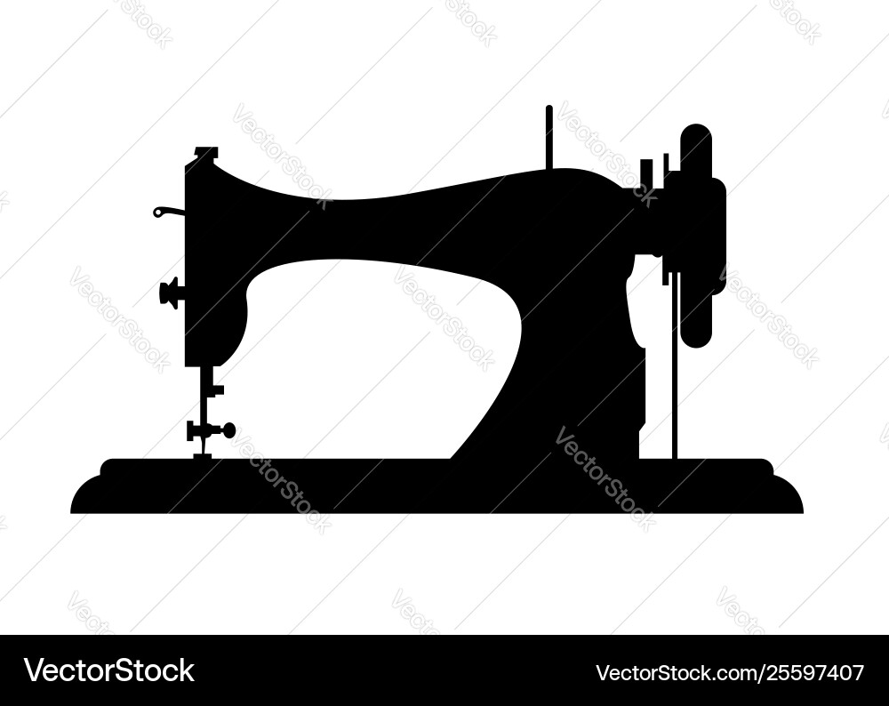 Tailor logo sewing machine template Royalty Free Vector
