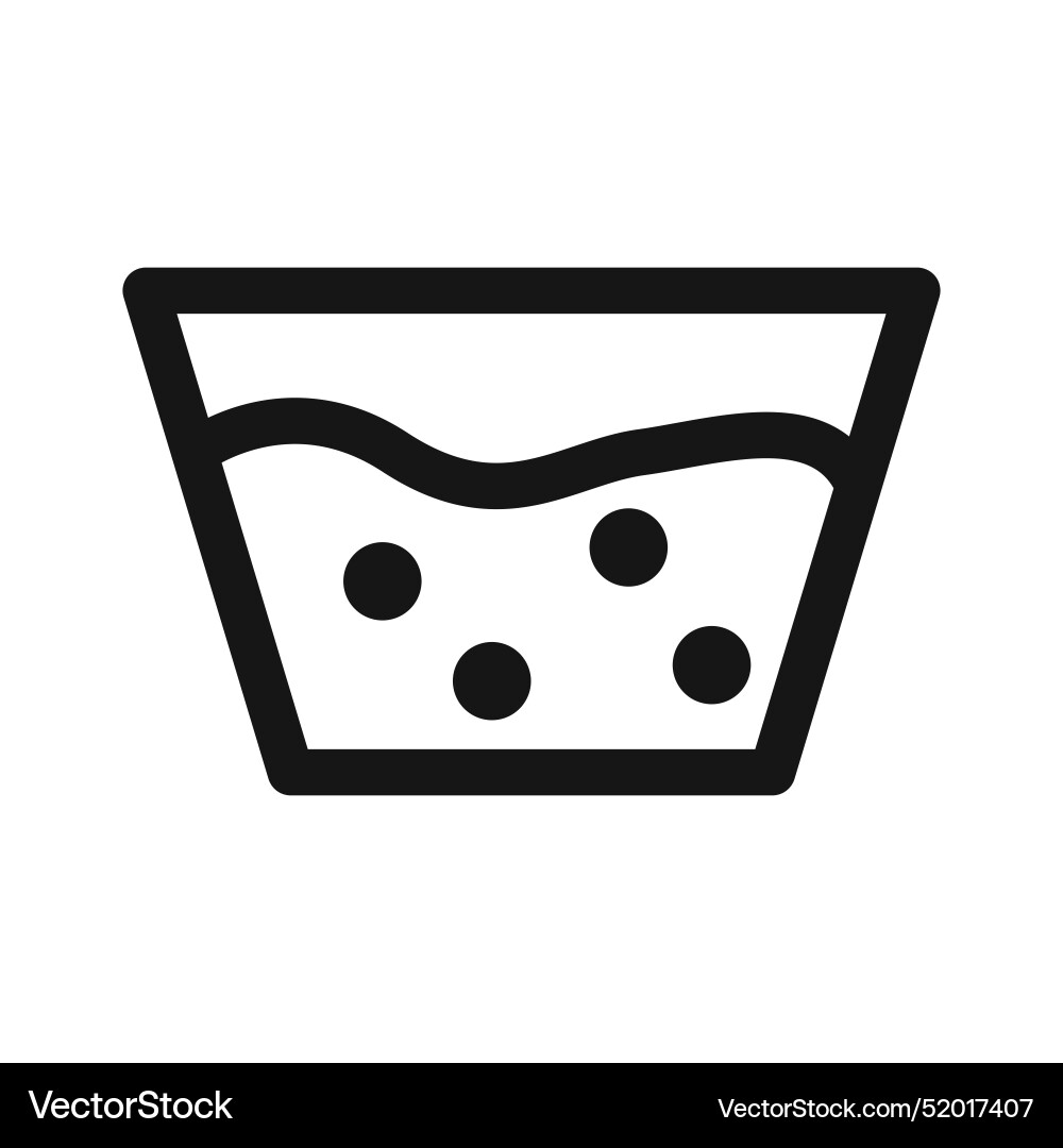 Water soak icon black line art Royalty Free Vector Image