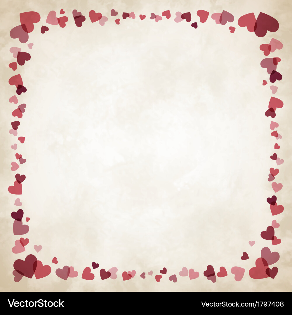 Border of hearts Royalty Free Vector Image - VectorStock