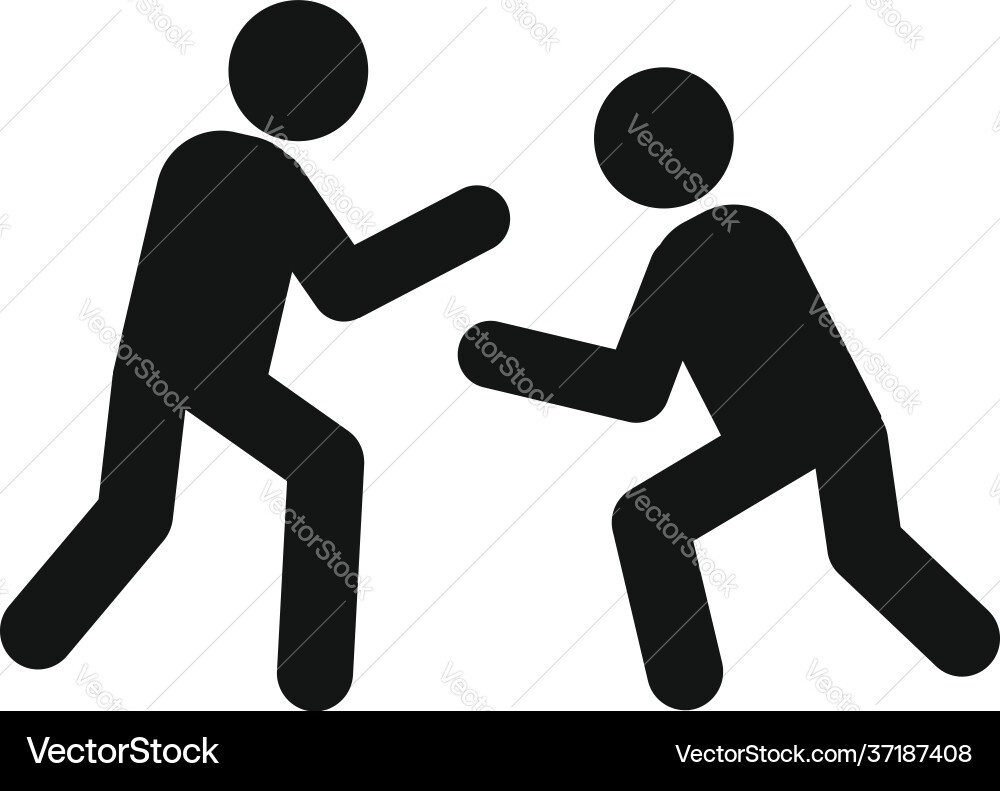 Greco-roman wrestling team icon simple style Vector Image