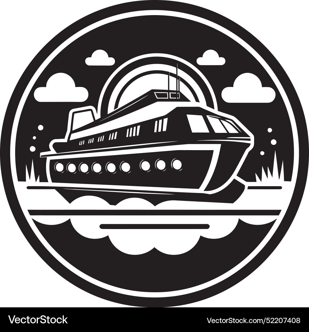 Hovercraft pioneering waterborne transportation Vector Image